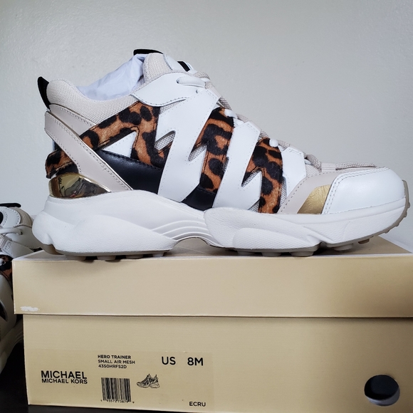 MICHAEL Michael Kors | Shoes | Michael Kors 8m Leopard Print Trainer ...